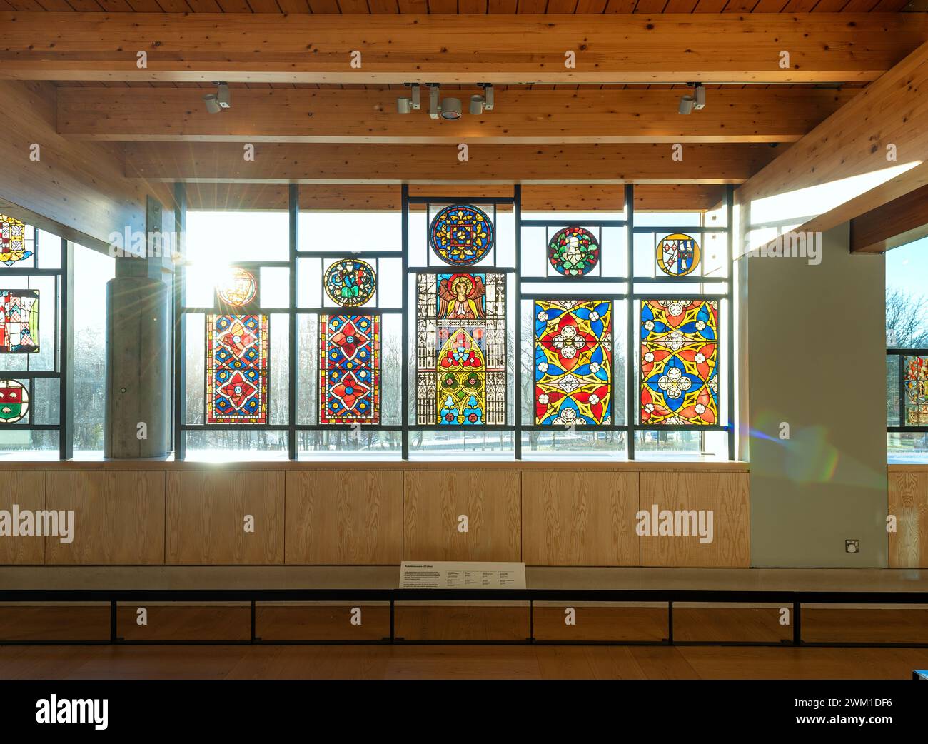Stained glass inside the Burrell Collection Museum and Art Gallery ...