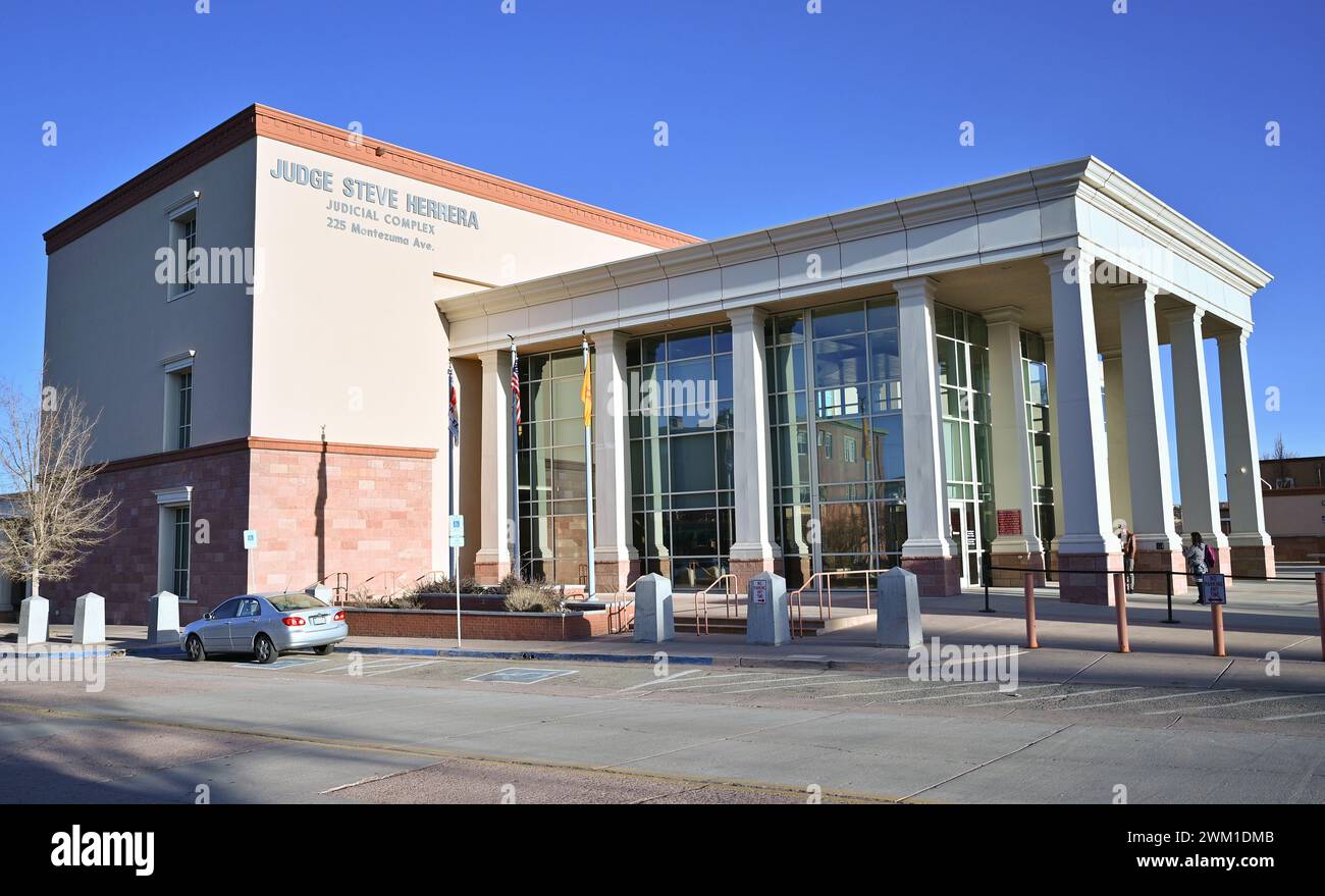 An exterior view shows the First Judicial Courthouse ahead of the ...