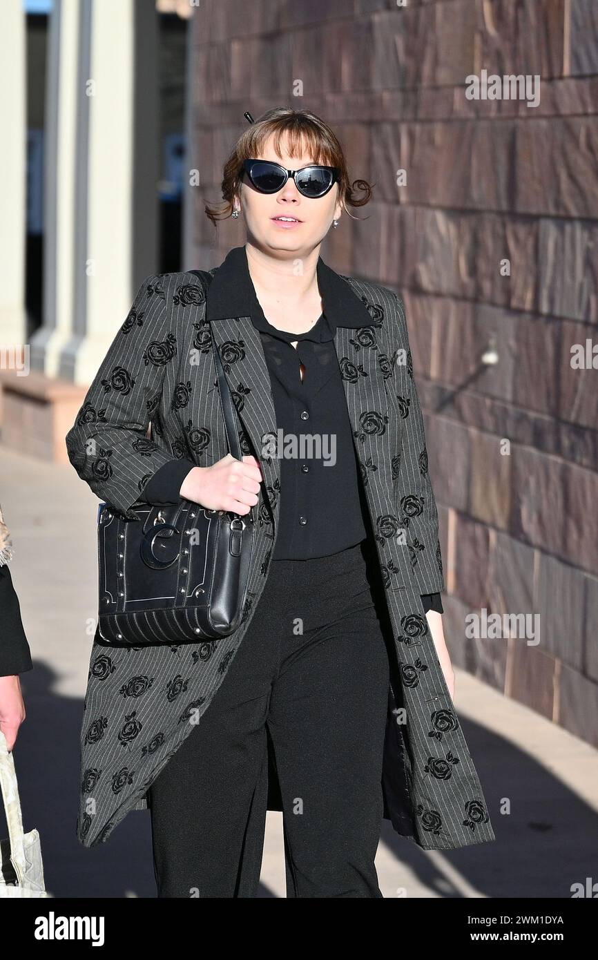 Santa Fe, United States. 23rd Feb, 2024. Hannah Gutierrez-Reed arrives ...