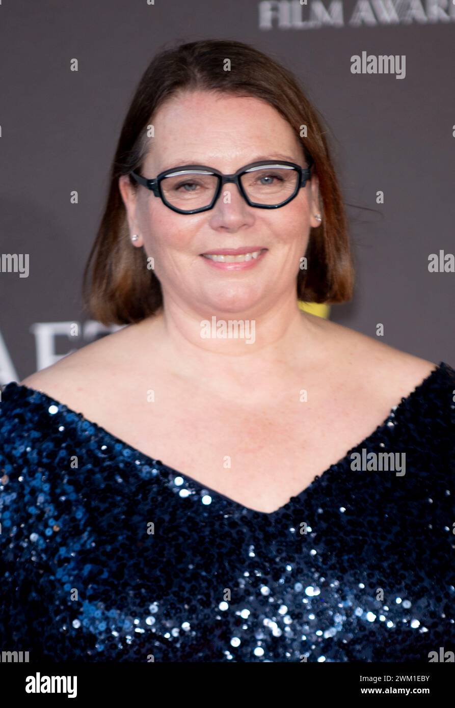 Joanna Scanlan at the 77th British Academy Film Awards, Royal Festival ...
