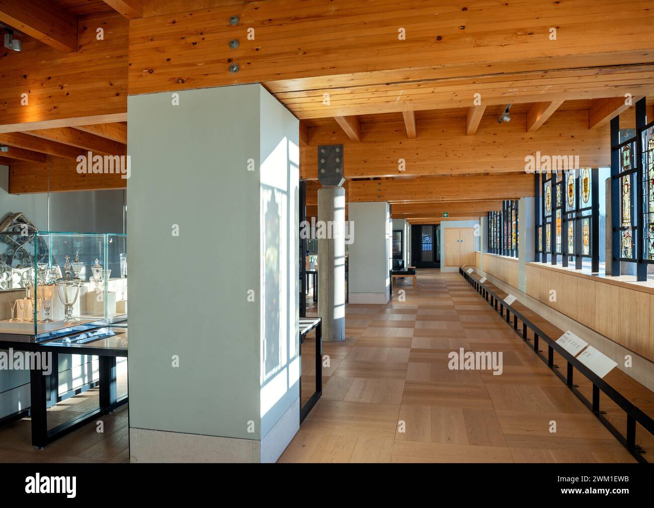 Stained glass inside the Burrell Collection Museum and Art Gallery ...