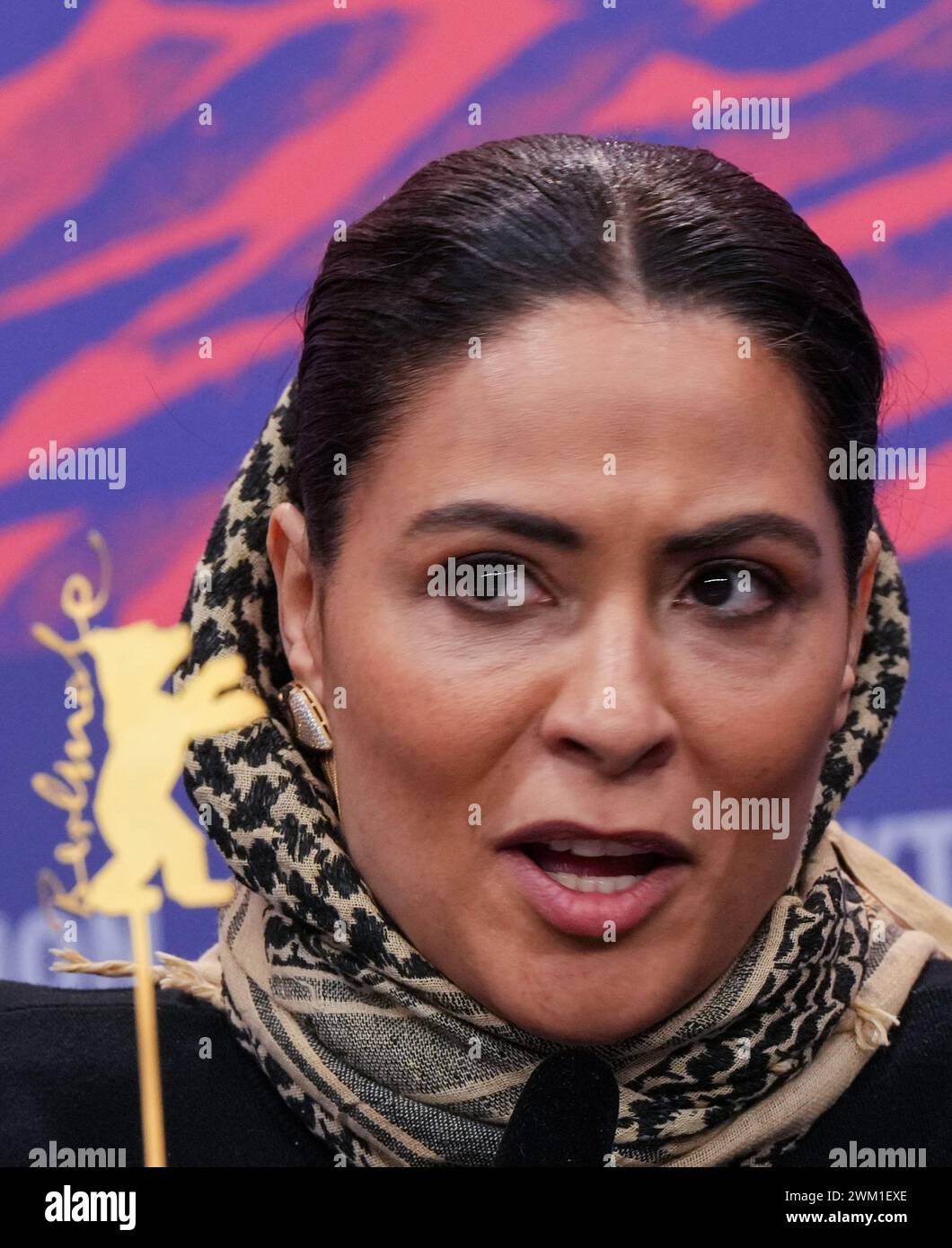 Berlin, Germany. 23rd Feb, 2024. Actress Yasmine Al Massri speaks ...