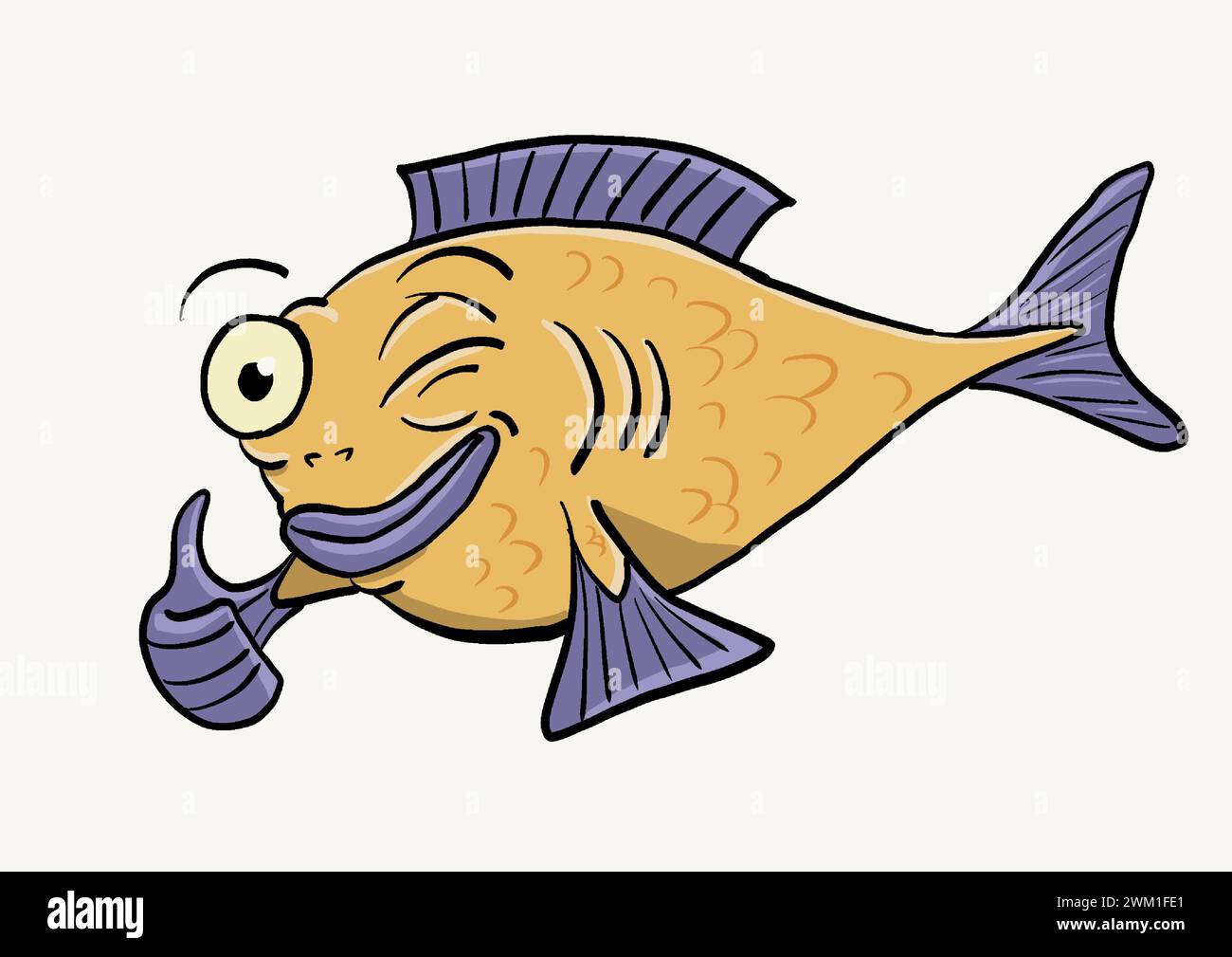 a fish giving a thumbs up Stock Photo - Alamy