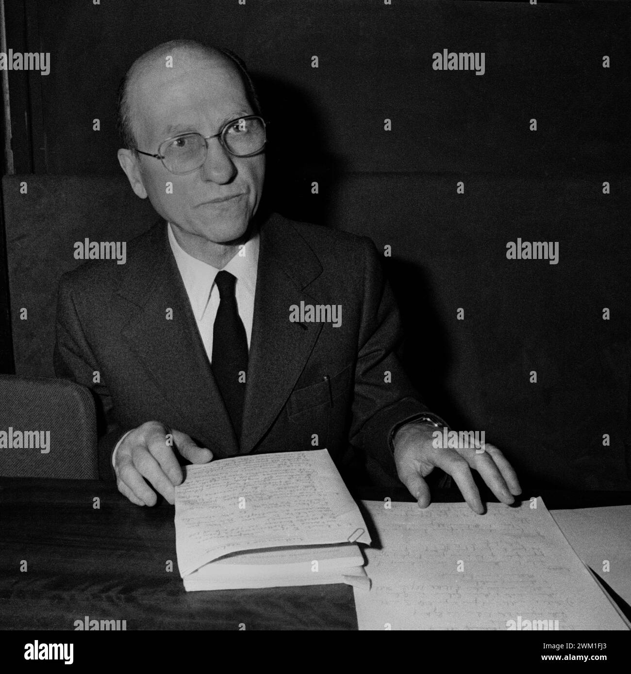 4068414 Italian philosopher Mario Dal Pra (1981) (photo); (add.info ...