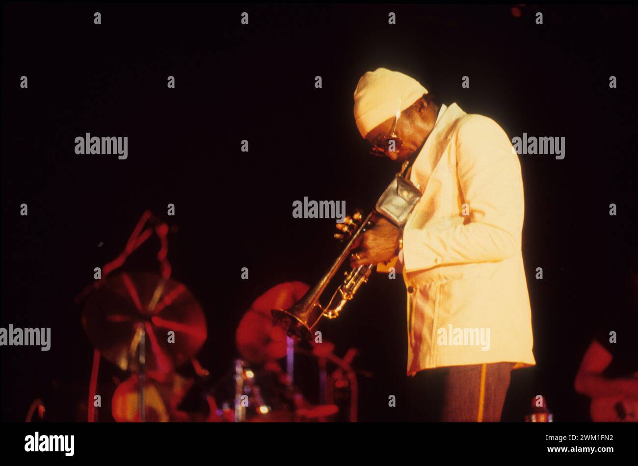 4068429 American jazz trumpeter and composer Miles Davis (about 1987 ...