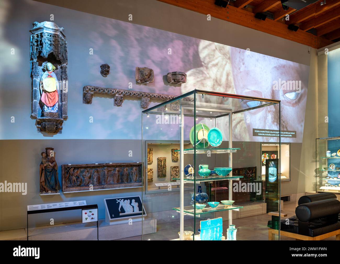 A projection inside the Burrell Collection Museum and Art Gallery ...