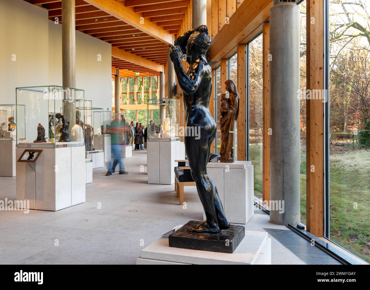 Sculptures inside the Burrell Collection Museum and Art Gallery, within ...