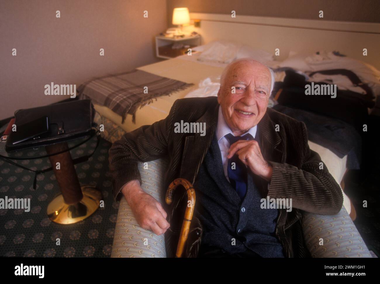 4068790 German philosopher Hans Georg Gadamer, Naples 1997 (photo ...