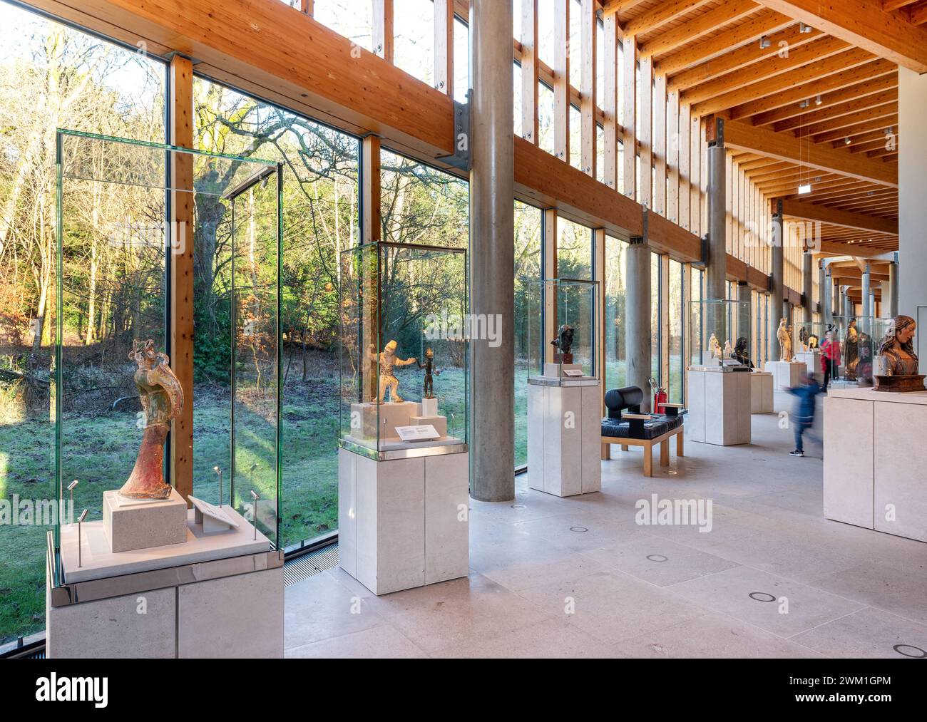 Sculptures inside the Burrell Collection Museum and Art Gallery, within ...