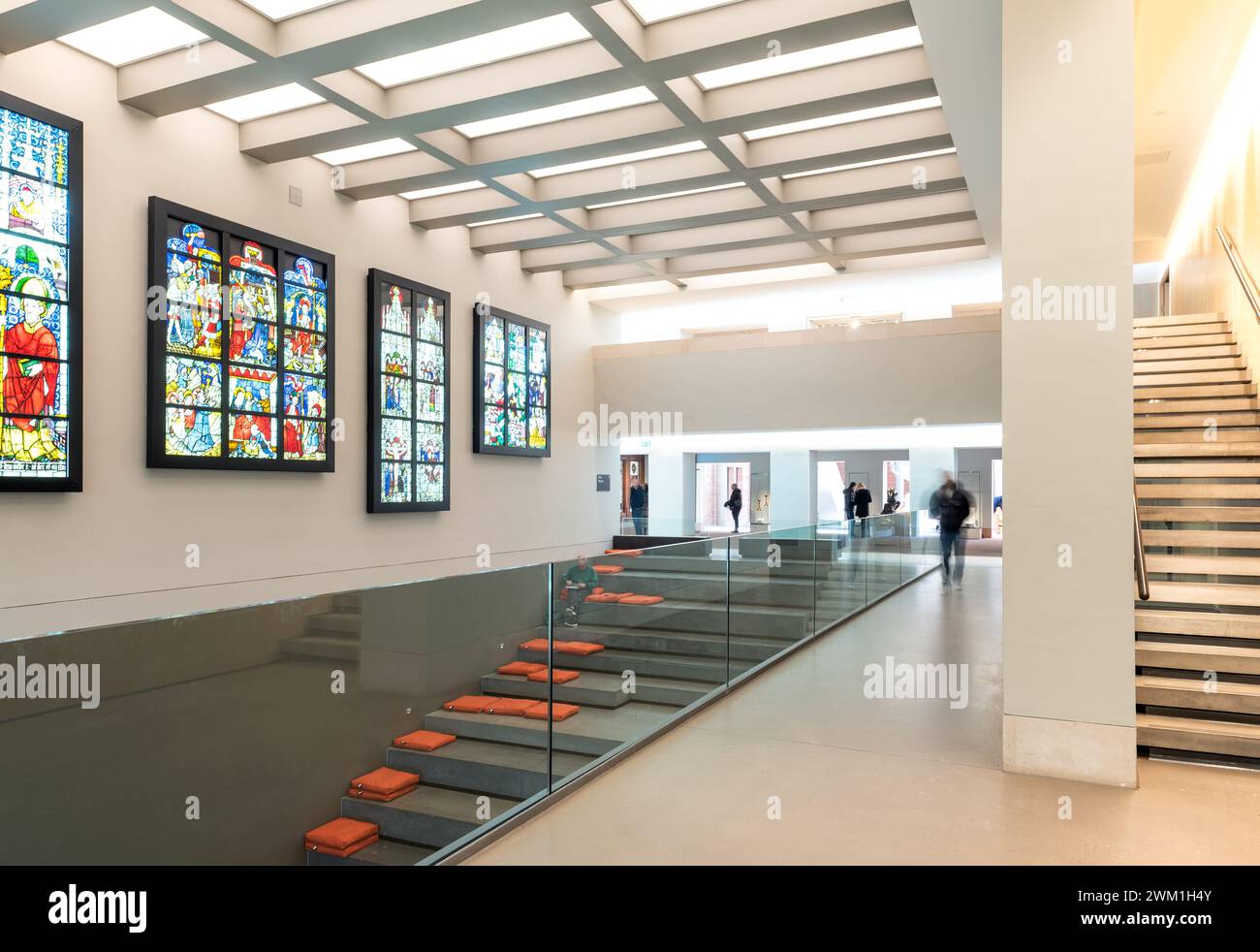 Interior atrium of the Burrell Collection Museum and Art Gallery ...