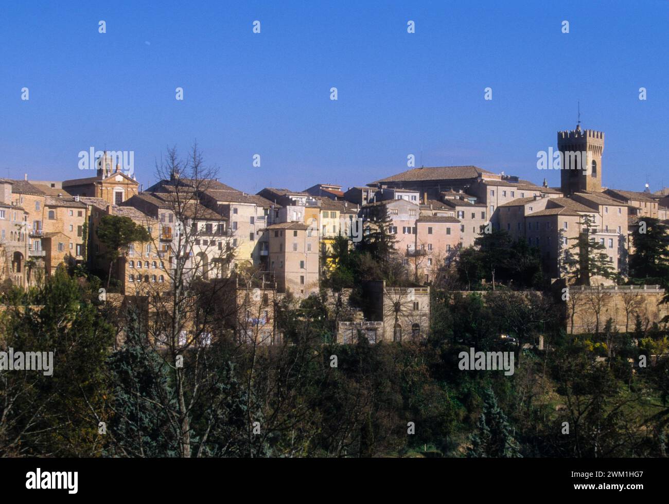 4069230 View of Recanati, birthplace of Italian poet Giacomo Leopardi ...