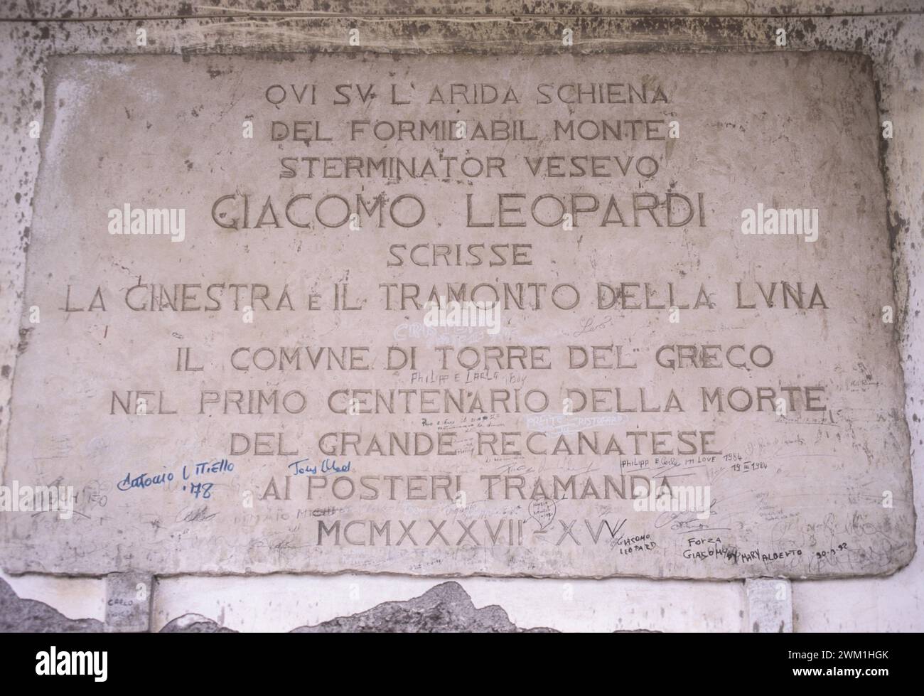 4069244 Torre del Greco (Naples), 1998. Stone on Villa Ferrigni, known ...