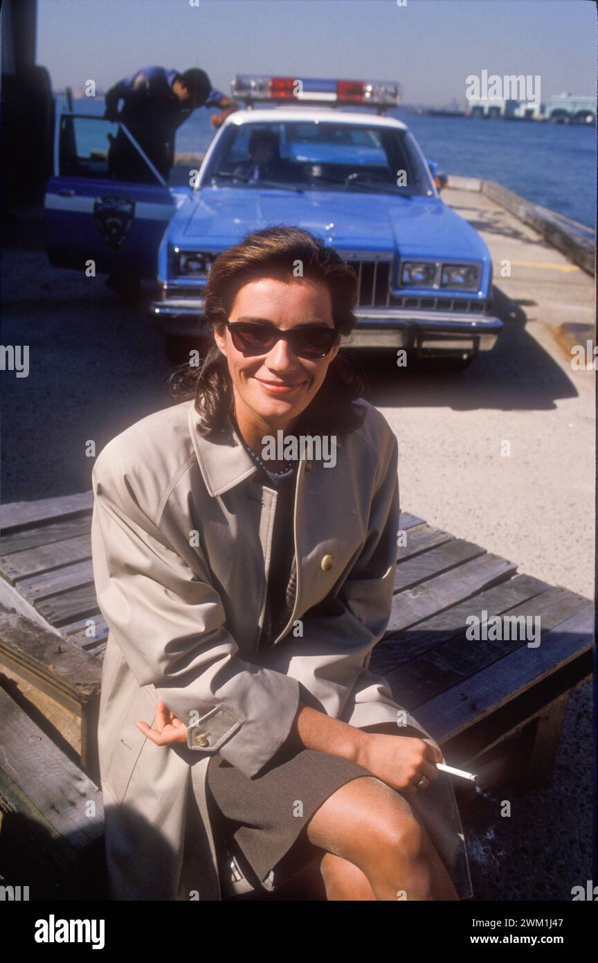 4069493 New York, 1989. French actress Patricia Millardet on the set of ...