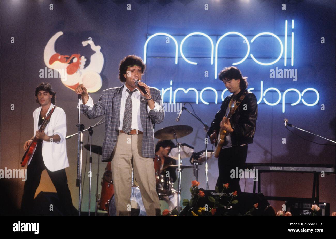 4069590 Naples, 1986. Italian pop singer Gianni nazzaro performing at ...