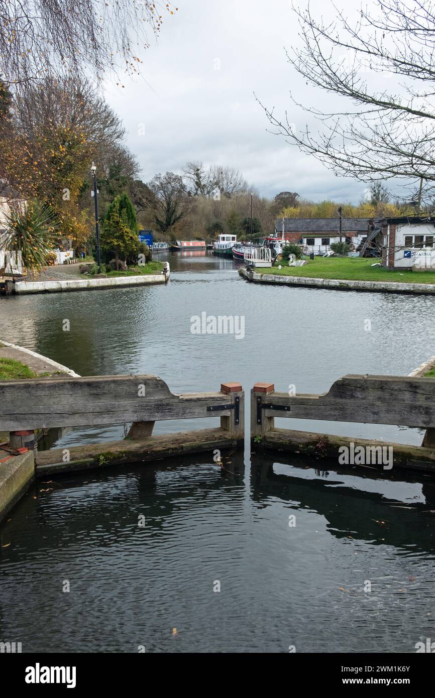 View of the Gloucester and Sharpness canal at Saul Junction where it ...