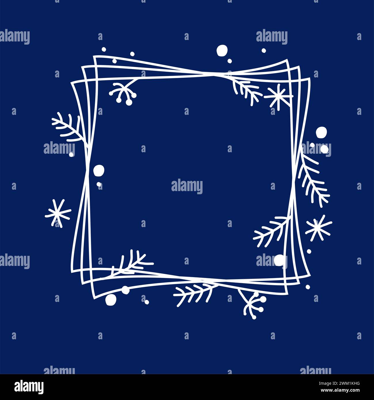 Snow and twigs Stock Vector Images - Alamy
