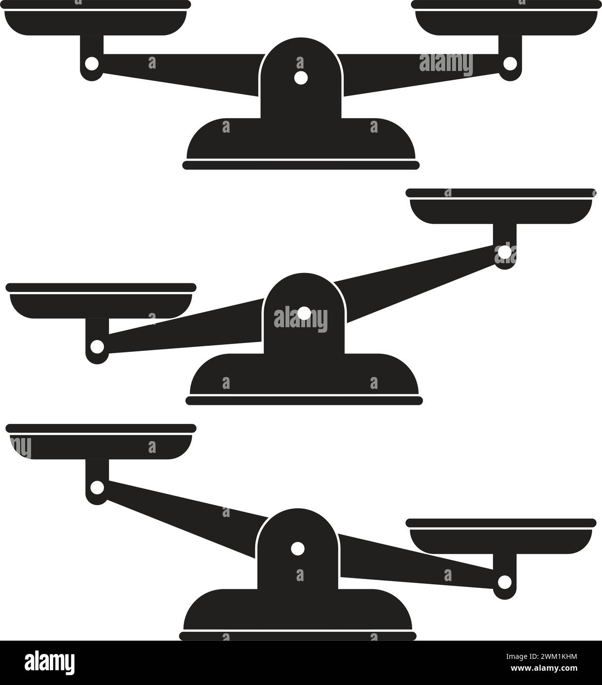 vector set of scales icons isolated on white background. weights ...