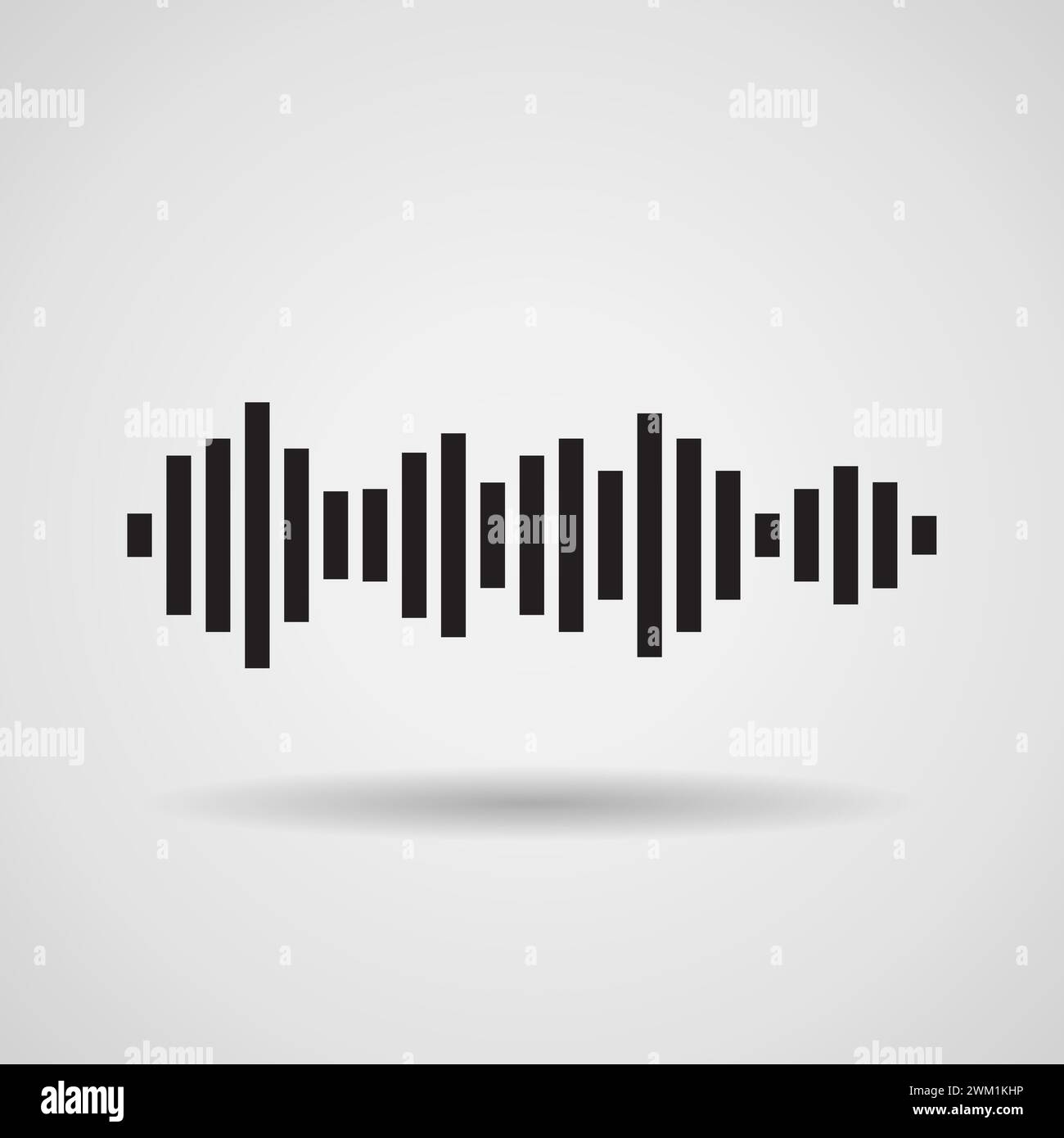 vector music background of audio sound waves pulse, equalizer voice ...