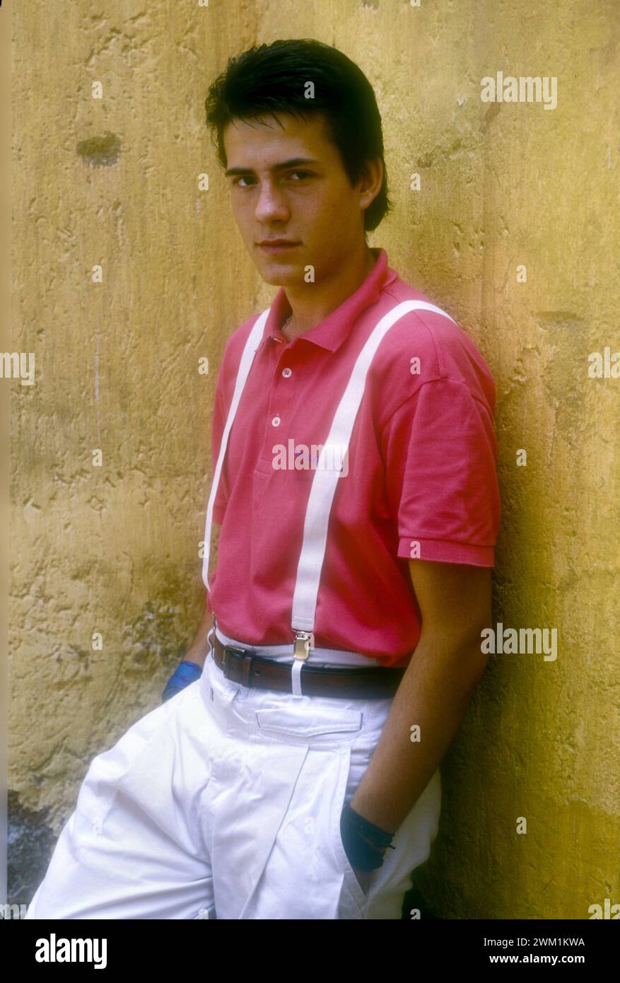 4070270 Rome, Cinecittà Studios, 1987. Actor Gianmarco Tognazzi on the ...