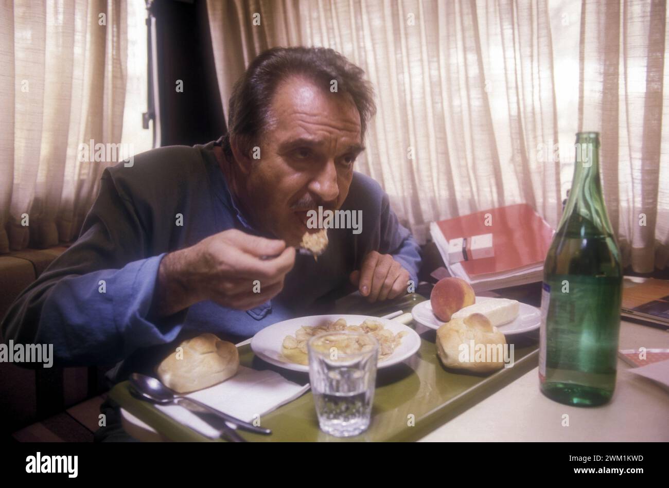 4070269 Rome, Cinecittà Studios, 1987. Actor Ugo Tognazzi on the set of ...