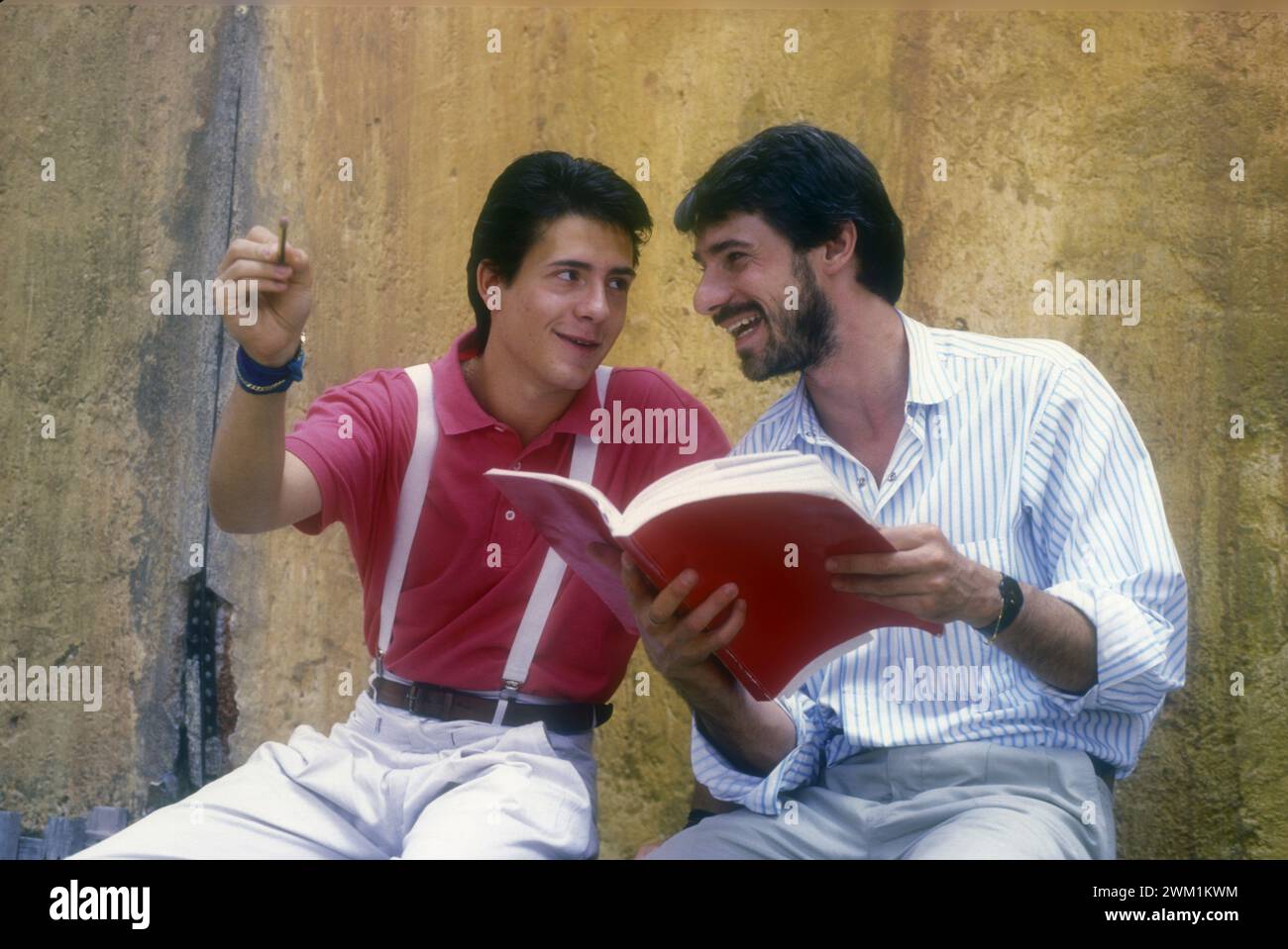 4070271 Rome, Cinecittà Studios, 1987. Actor Gianmarco Tognazzi and his ...