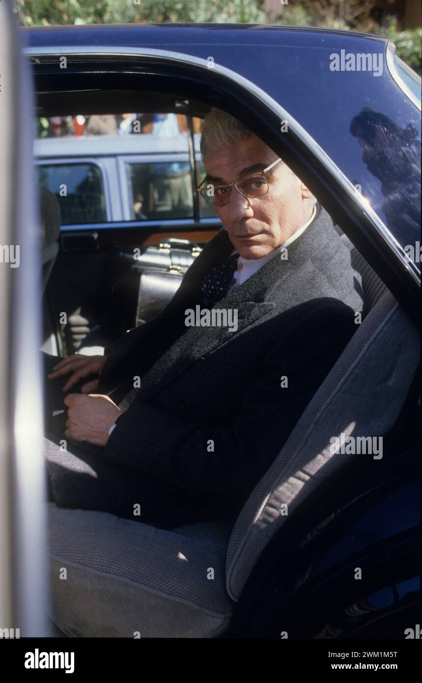 4070418 Rome, via Fani, 1986. Italian actor Gian Maria Volontà¨ on the ...