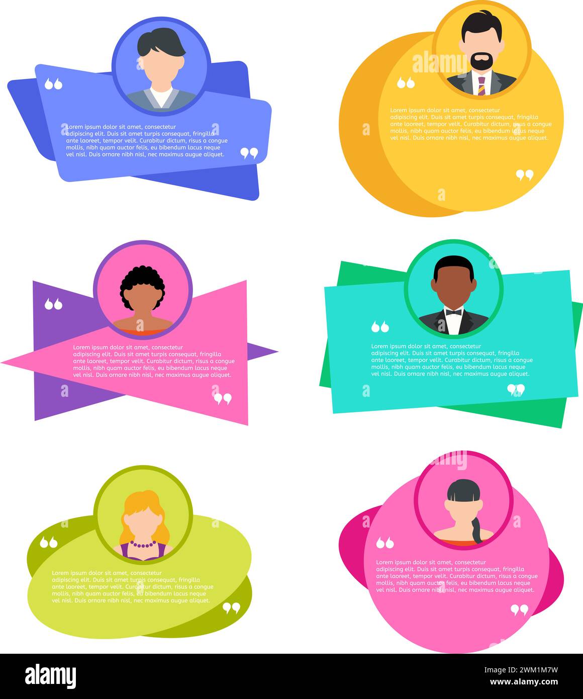 Client testimonial layout vector vectors hi-res stock photography and ...