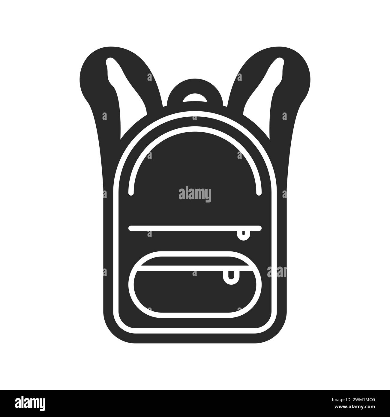 Black backpack. A symbol of learning is a bag for a student. Backpack ...