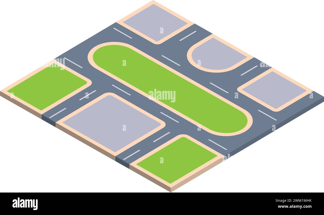 Isometric empty street Vector Stock Vector Image & Art - Alamy