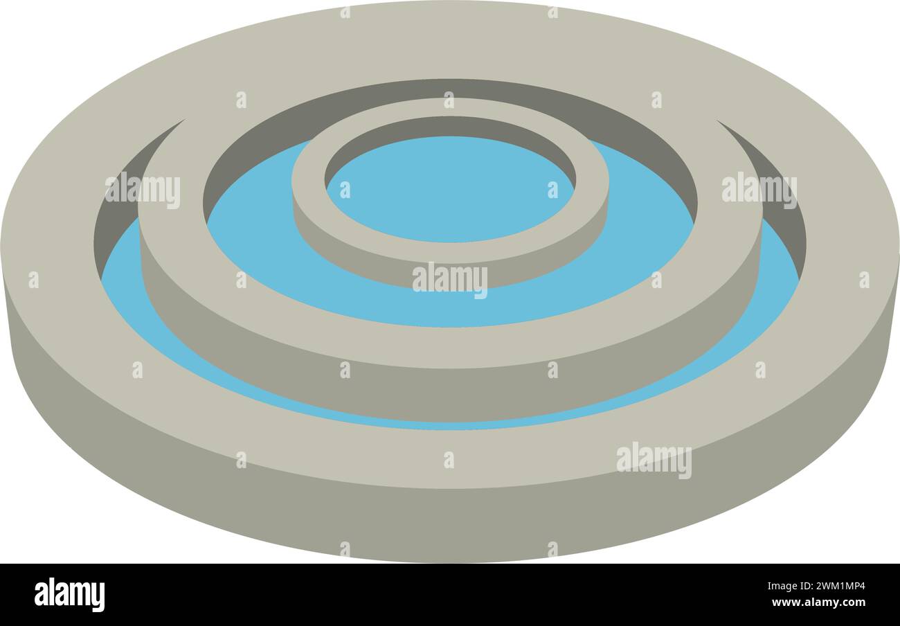 Colored isometric public water fountain Vector Stock Vector Image & Art ...