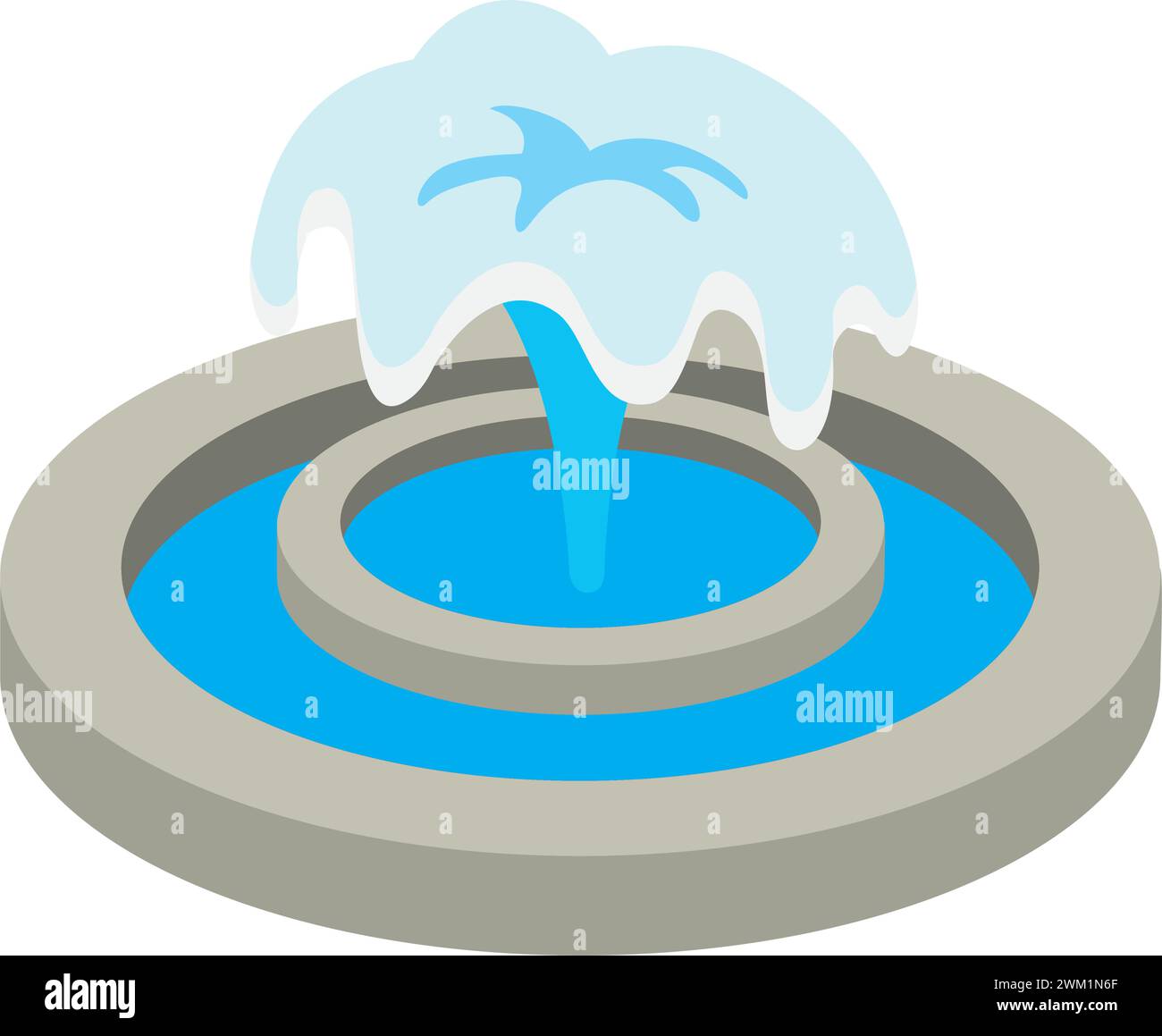 Colored isometric public water fountain Vector Stock Vector Image & Art ...