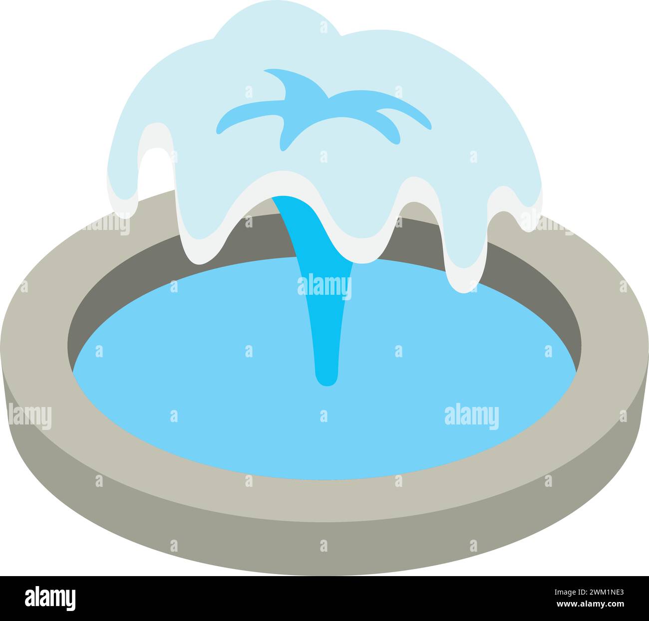 Colored isometric public water fountain Vector Stock Vector Image & Art ...
