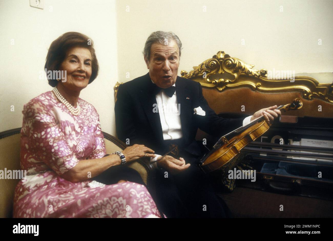 MME4696821 Violinist NATHAN MILSTEIN and his wife, Venice 1986/NATHAN ...