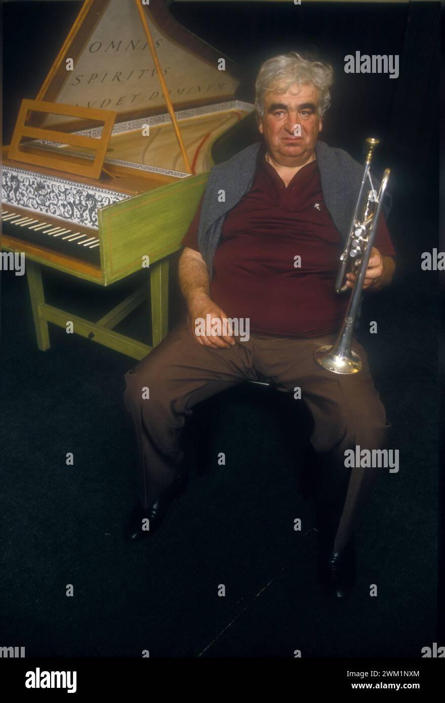 MME4698621 Portrait of trumpeter Maurice Andre; (add.info.: Portrait of ...