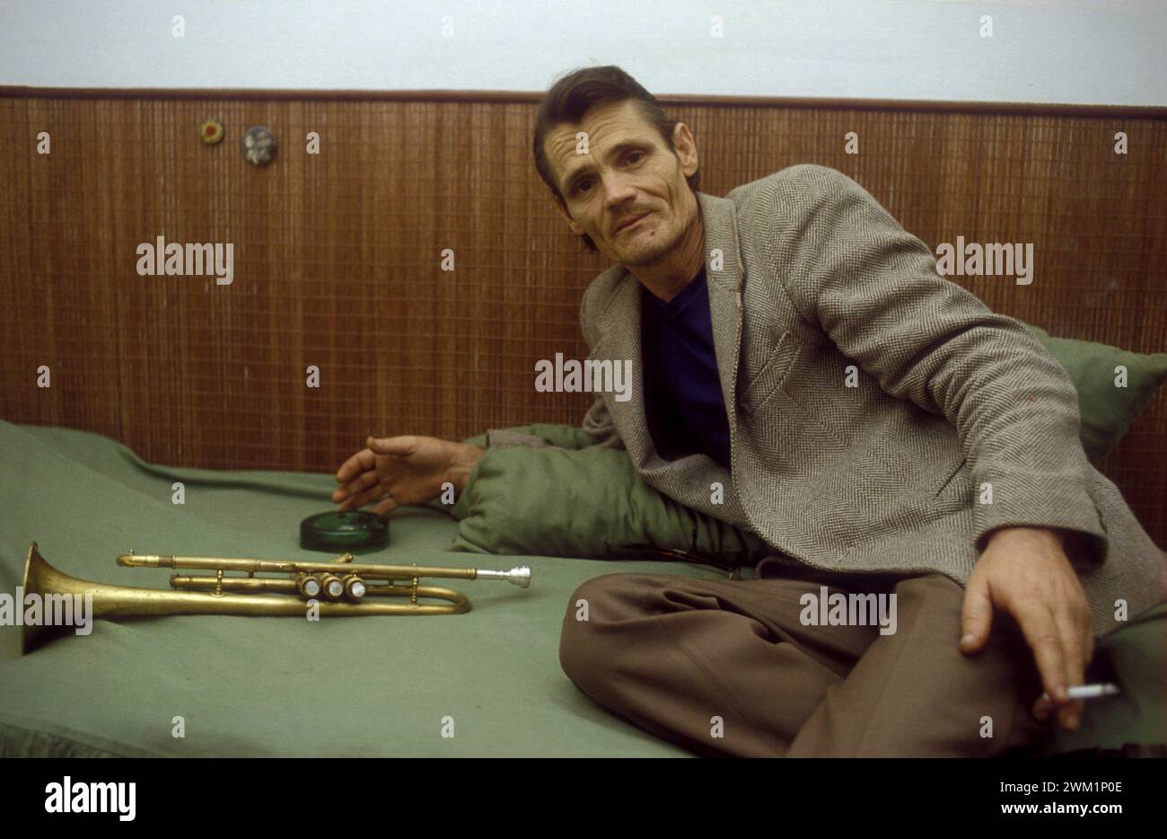 MME4698853 Portrait of Jazz musician Chet Baker in Rome, 1982.; (add ...