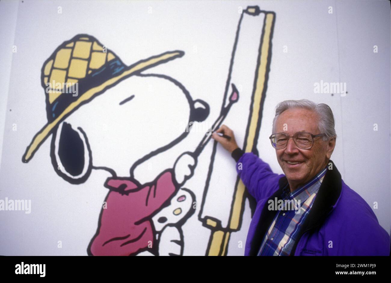 MME4704256 Portrait of American cartoonist Charles Schulz, creator of ...
