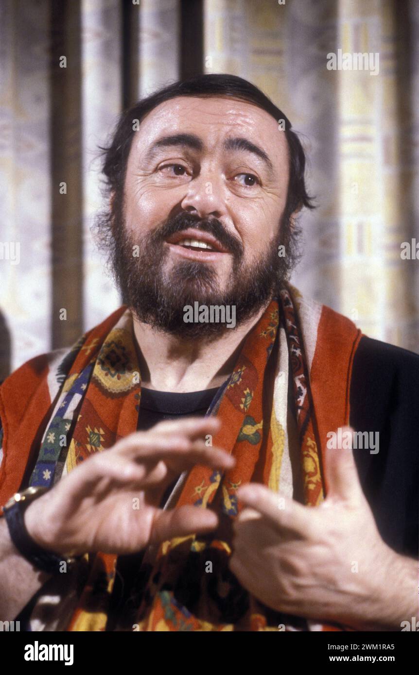 MME4711416 Portrait of the lyrical singer Luciano Pavarotti in Rome in ...