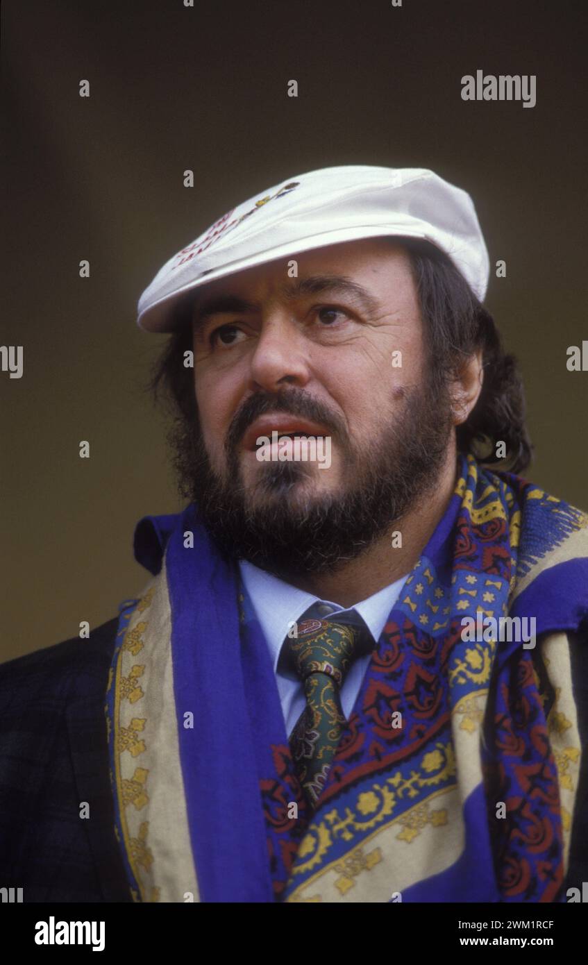 MME4711411 Portrait of the lyrical singer Luciano Pavarotti in Rome in ...