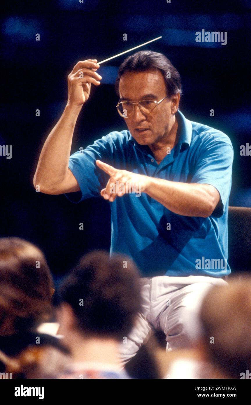 MME4715835 Music conductor Claudio Abbado during a rehearsal Bolzano ...