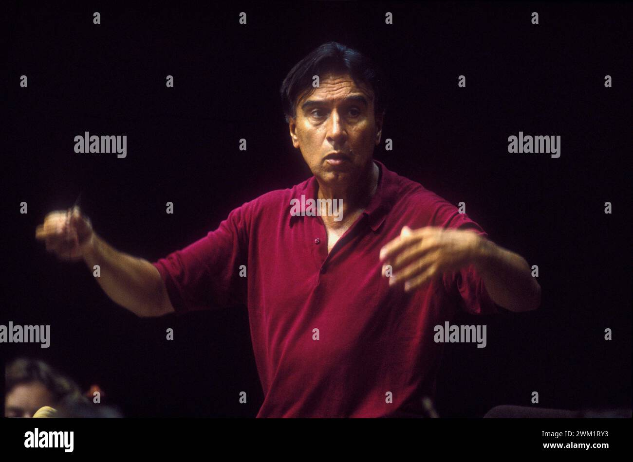 MME4715827 Music conductor Claudio Abbado during a rehearsal Bolzano ...