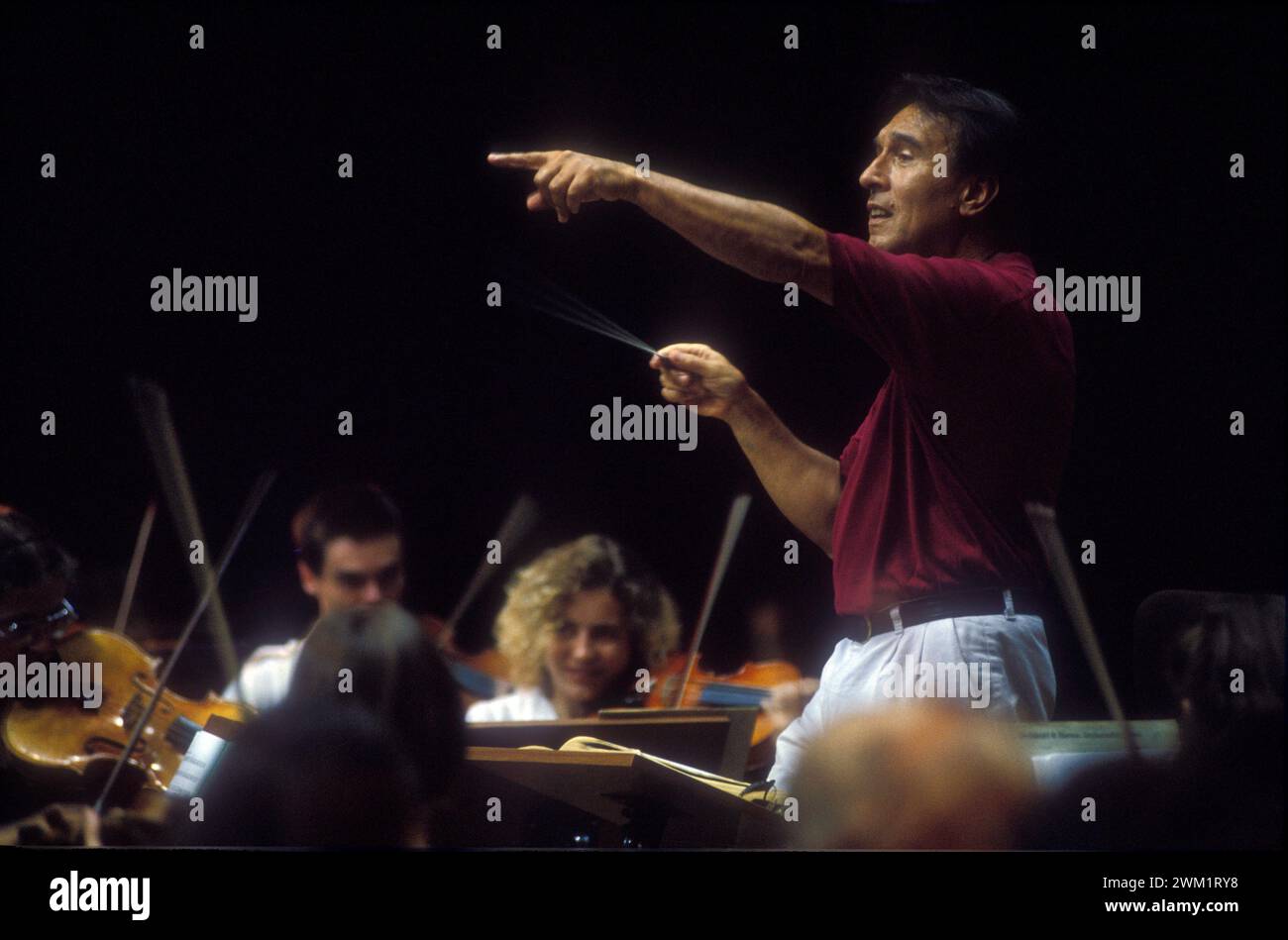 MME4715807 Music conductor Claudio Abbado during a rehearsal Bolzano ...