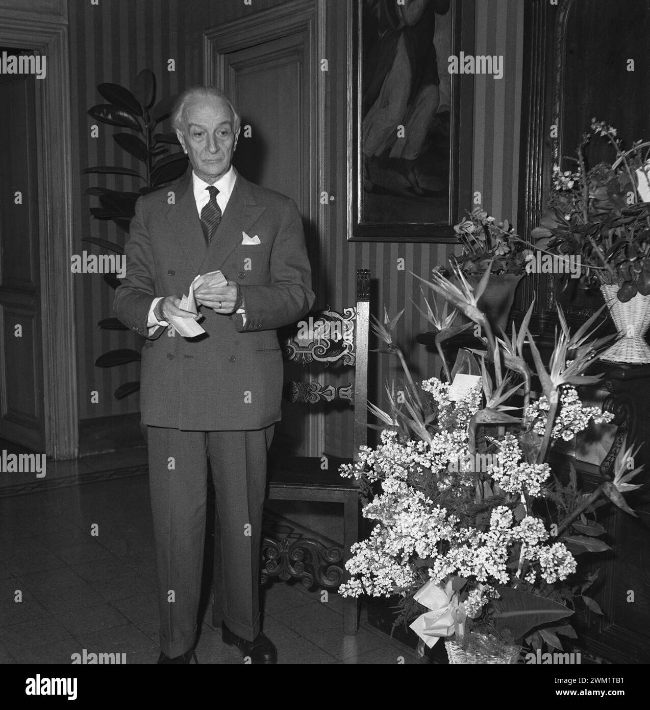 MME4721453 Rome, 1961 Italian politician Antonio Segni, member of ...
