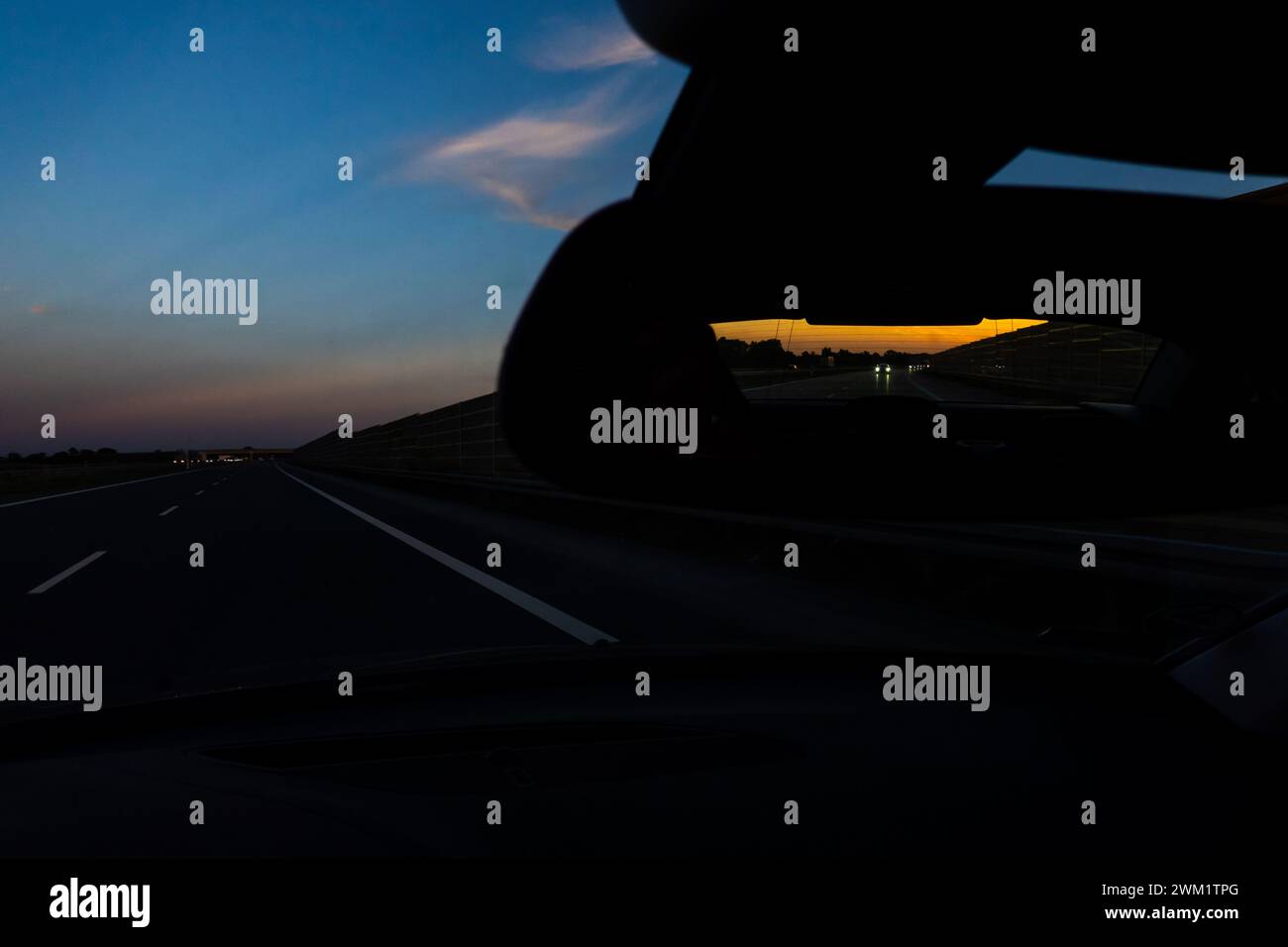 Road side view from inside car hi-res stock photography and images - Alamy