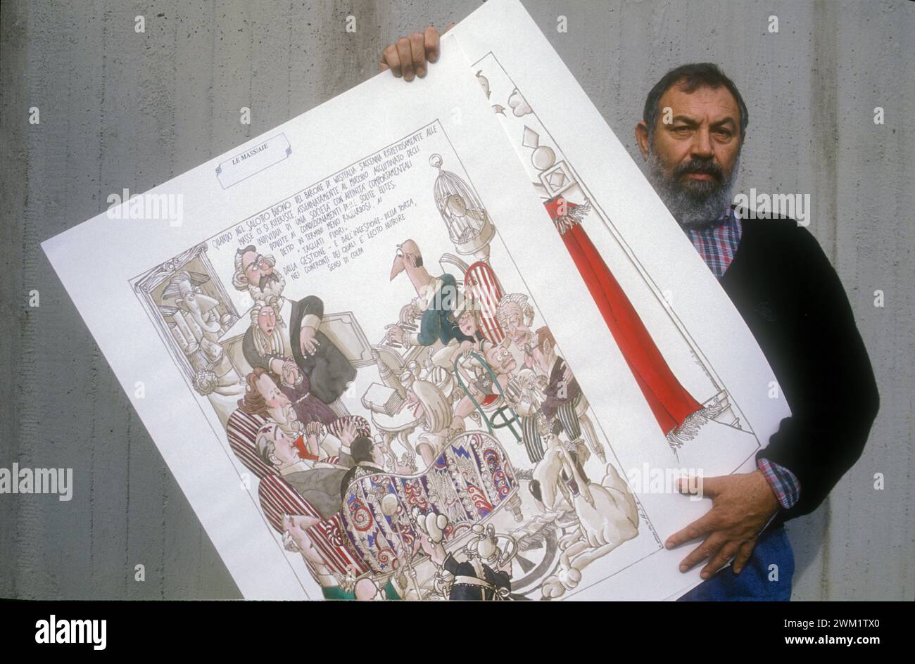 MME4726272 Lucca, 1990 Italian cartoonist Ro Marcenaro/Lucca, 1990 Il ...