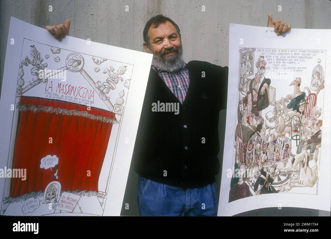 MME4726267 Lucca, 1990 Italian cartoonist Ro Marcenaro/Lucca, 1990 Il ...
