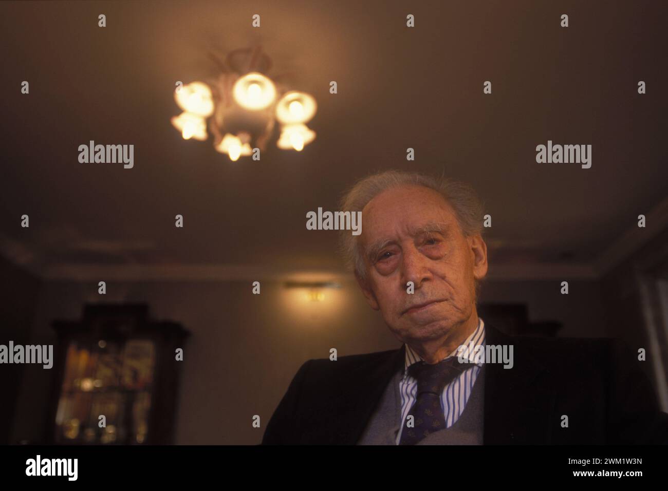 MME4728394 Rome, 1995 Italian poet Mario Luzi/Roma, 1995 Il poeta Mario ...