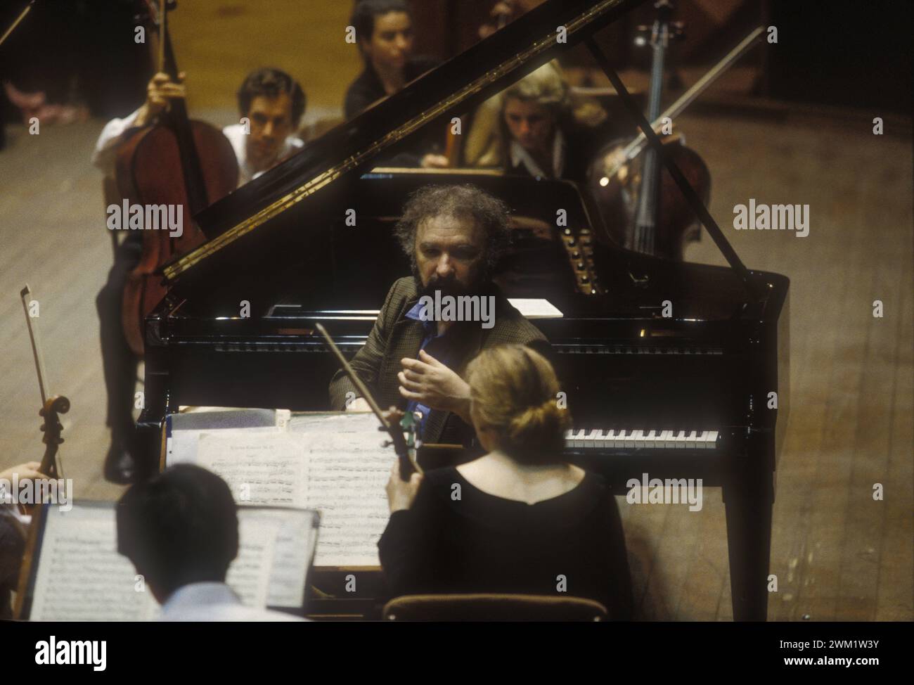 MME4728586 Rome, 1991, Romanian classical pianist Radu Lupu during a ...