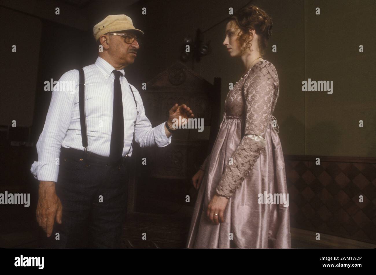 MME4732136 Malta, 1985. Director Alberto Lattuada and actress Audrey ...