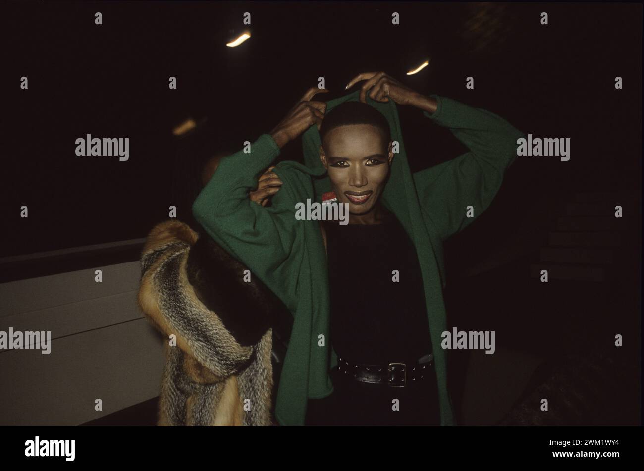 MME4736710 Rome, 1986. Model-singer Grace Jones after a shooting for a ...
