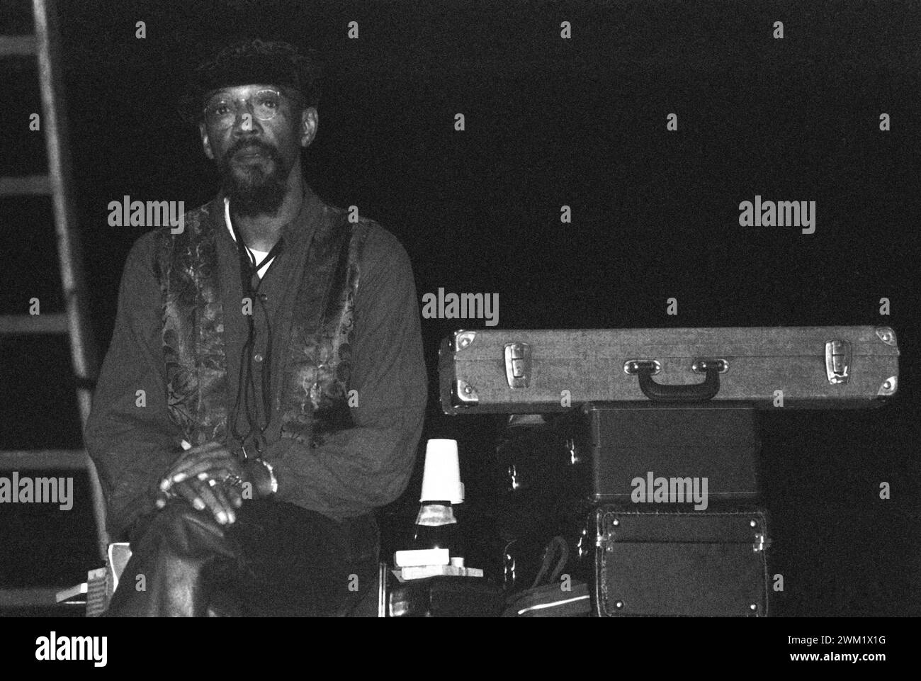 MME4737649 Rome, Olympic Theater, 1980. Jazz saxophonist Joseph Jarman ...